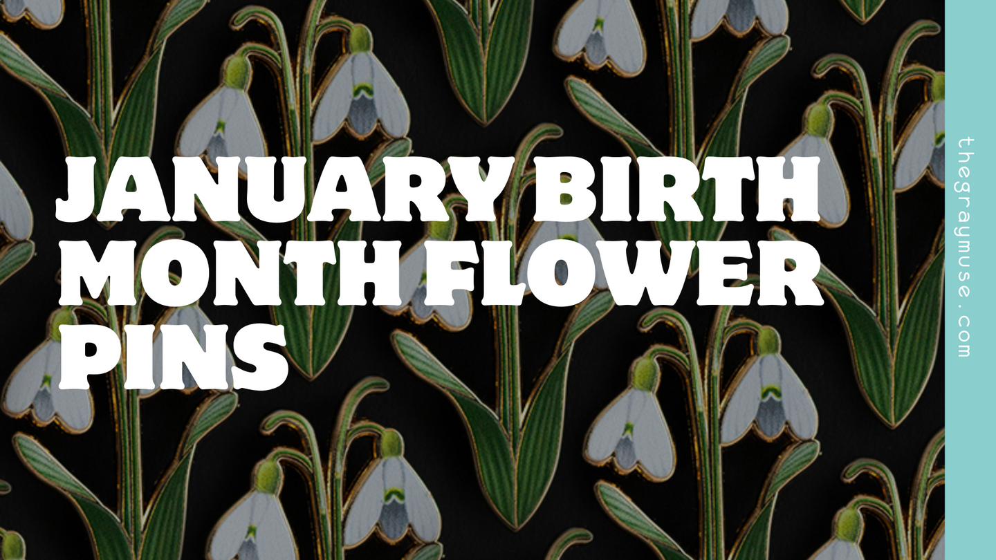 January Birth Month Flower Pins: Meaningful Birthday Gifts – The Gray Muse