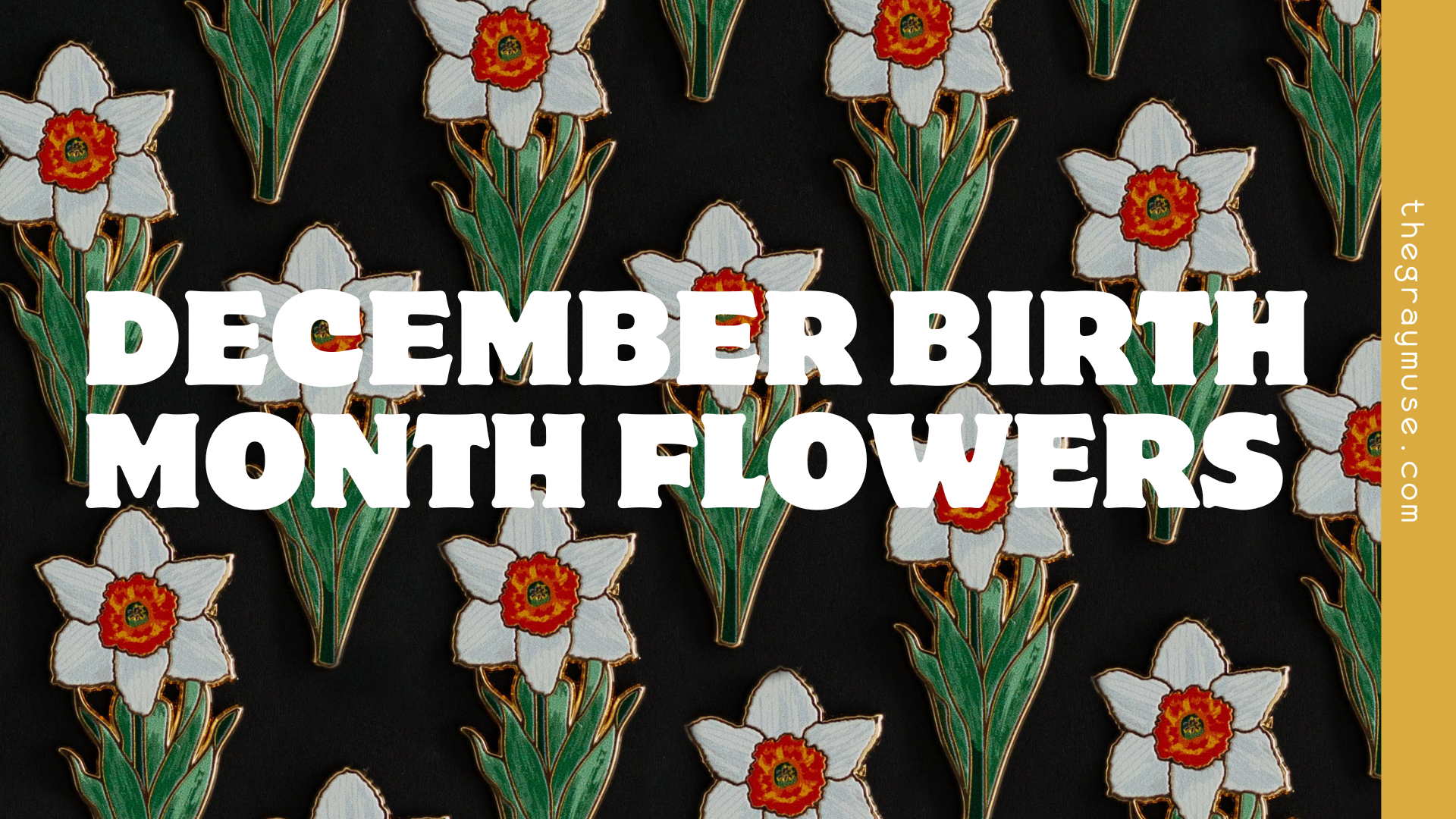 December Birth Month Flower Enamel Pins: Gifts For Birthdays – The Gray ...