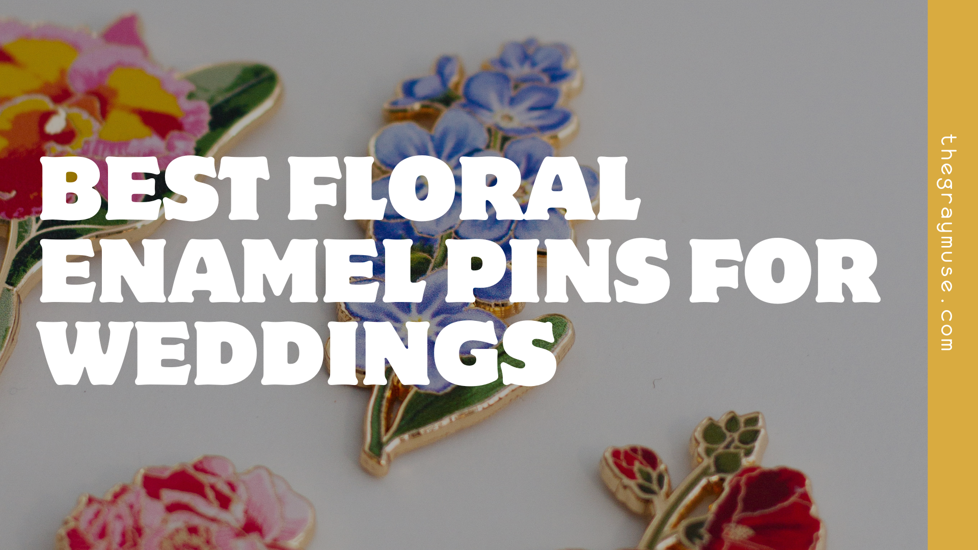 Floral Enamel Pins for Weddings: Bridal Accessory Ideas – The Gray Muse