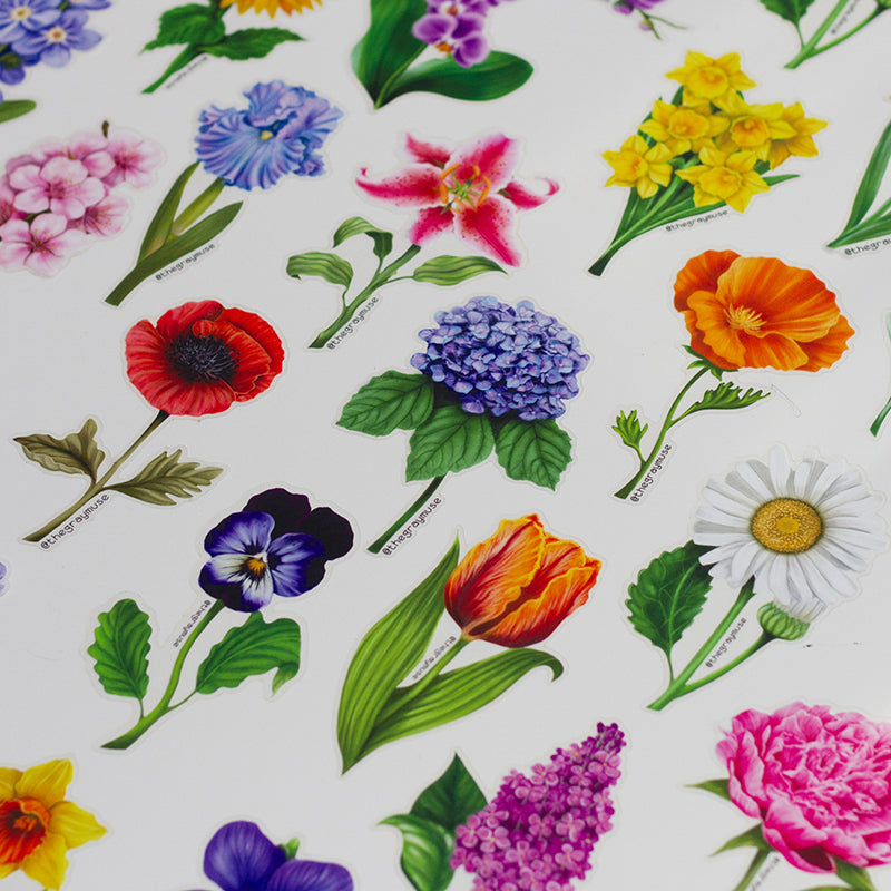 Floral Stickers – The Gray Muse