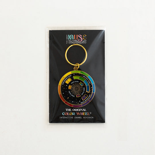 Color Wheel Interactive Spinner Enamel Keychain | The Gray Muse - Pin ...