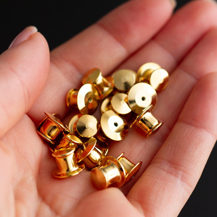 Deluxe Locking Pin Back for Enamel Pins | The Gray Muse - Pin Gift Shop