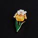 Bearded Iris Yellow Floral Enamel Pin | The Gray Muse - Pin Gift Shop
