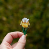 Bearded Iris Yellow Floral Enamel Pin | The Gray Muse - Pin Gift Shop