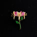 Honeysuckle Yellow Pink Floral Enamel Pin, June Birth Month Flower ...