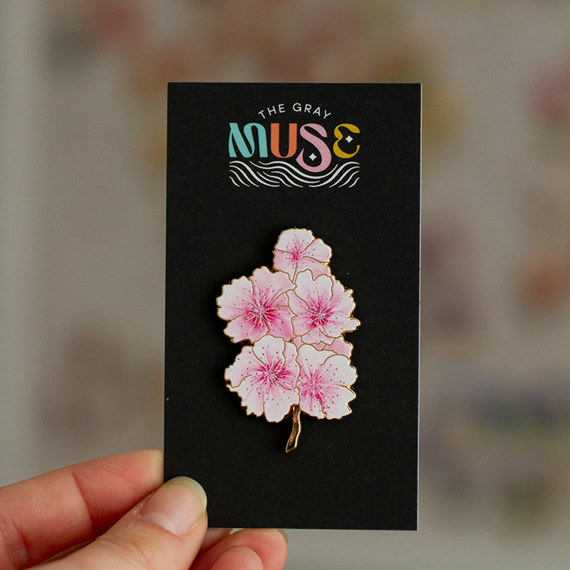 Floral Enamel Pin Collection The Gray Muse