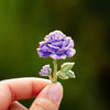 Purple Rose Floral Enamel Pin | The Gray Muse - Pin Gift Shop
