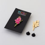 Gladiolus Floral Enamel Pin | The Gray Muse - Pin Gift Shop