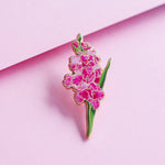 Gladiolus Floral Enamel Pin | The Gray Muse - Pin Gift Shop