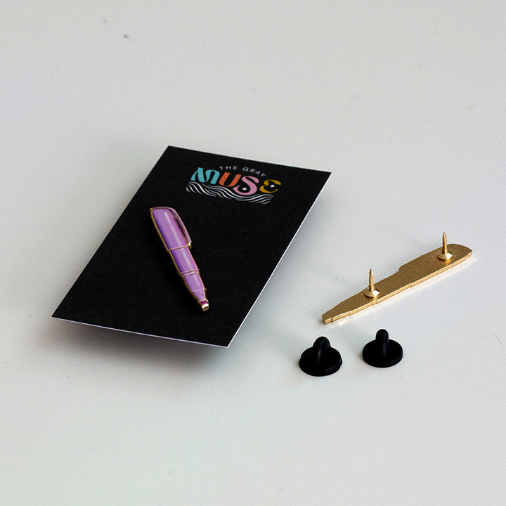 Highlighter Pen Purple Enamel Pin, Artist Pins | The Gray Muse - Pin ...