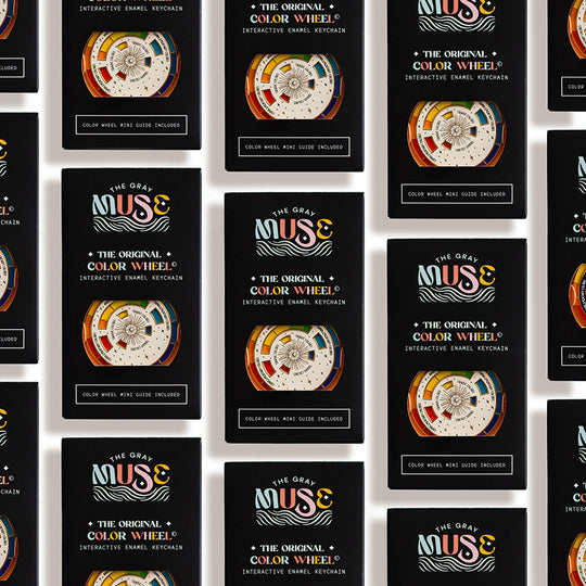 Rainbow Color Wheel Interactive Enamel Spinner Keychain | The Gray Muse ...