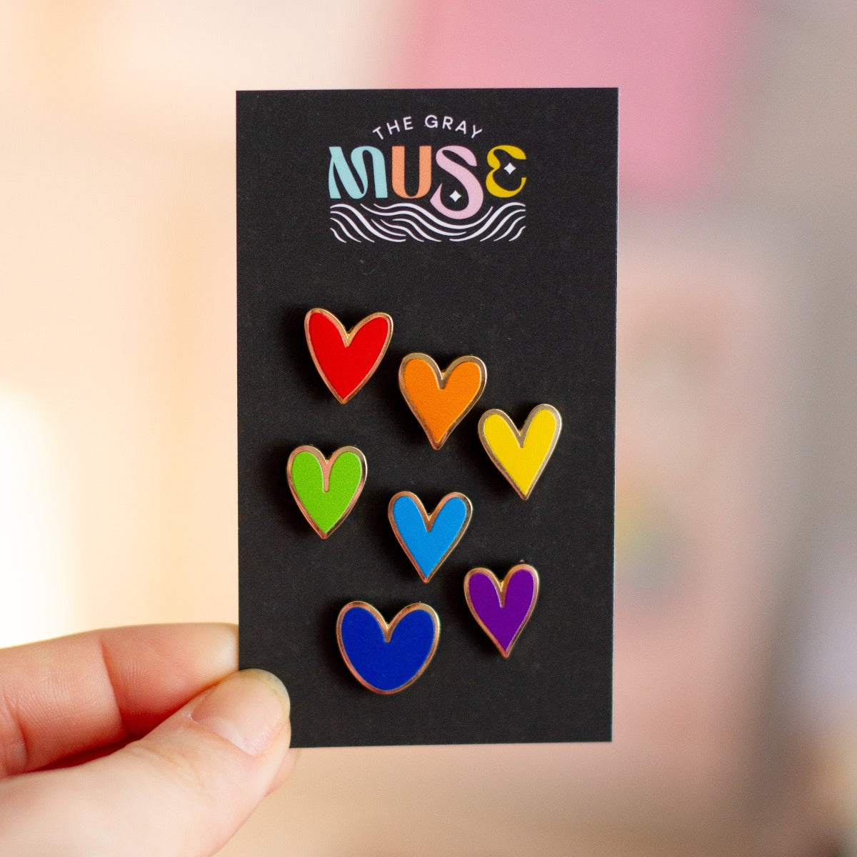 The Gray Muse Rainbow Enamel Pins