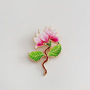 Magnolia Pink Floral Enamel Pin | The Gray Muse - Pin Gift Shop