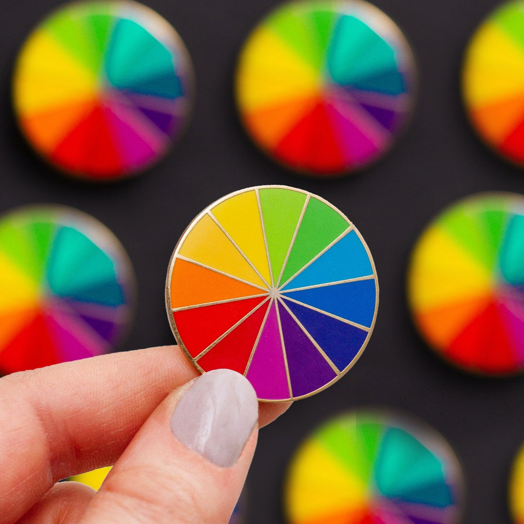 Rainbow Color Wheel Enamel Pin | The Gray Muse - Pin Gift Shop