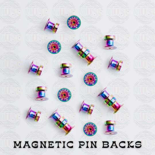 Deluxe Magnetic Locking Pin Back for Enamel Pins (Rad Backs) | The Gray ...