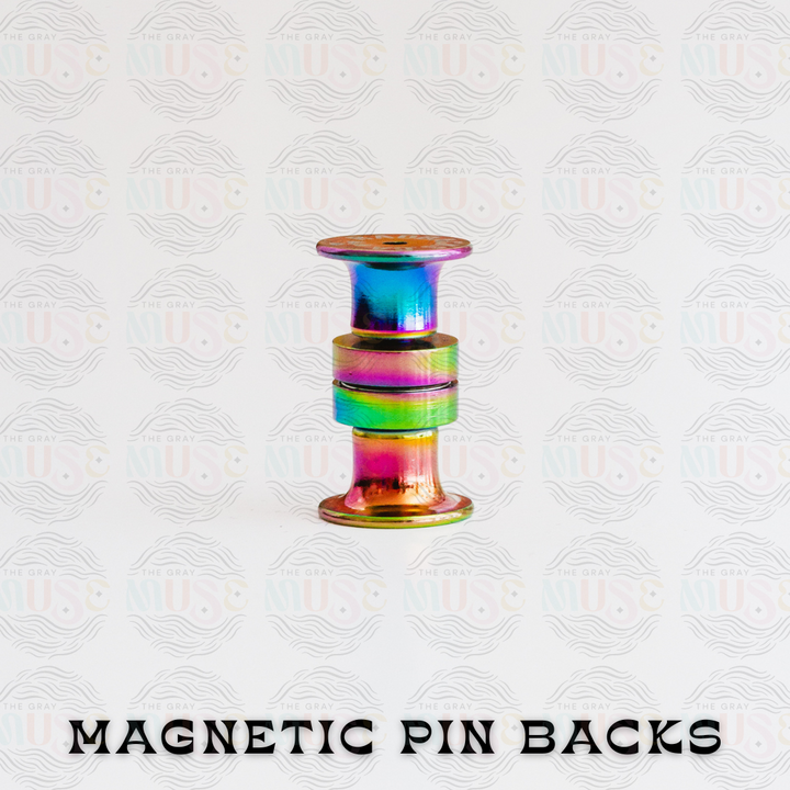 Deluxe Magnetic Locking Pin Back for Enamel Pins (Rad Backs) | The Gray ...