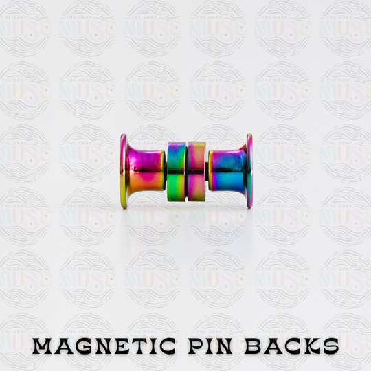 Deluxe Magnetic Locking Pin Back for Enamel Pins (Rad Backs) | The Gray ...