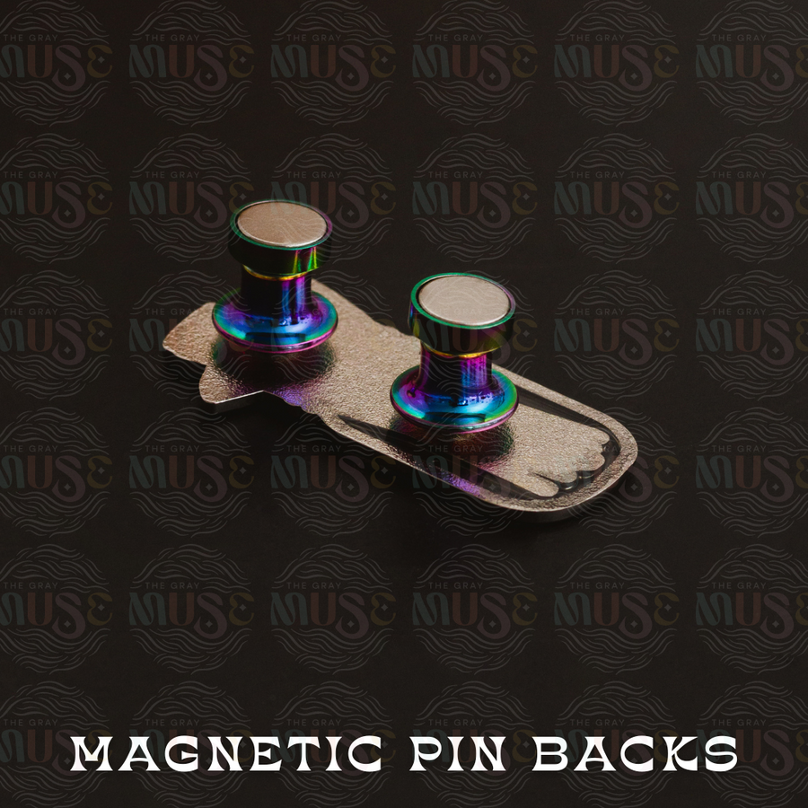 Deluxe Magnetic Locking Pin Back for Enamel Pins (Rad Backs) | The Gray ...