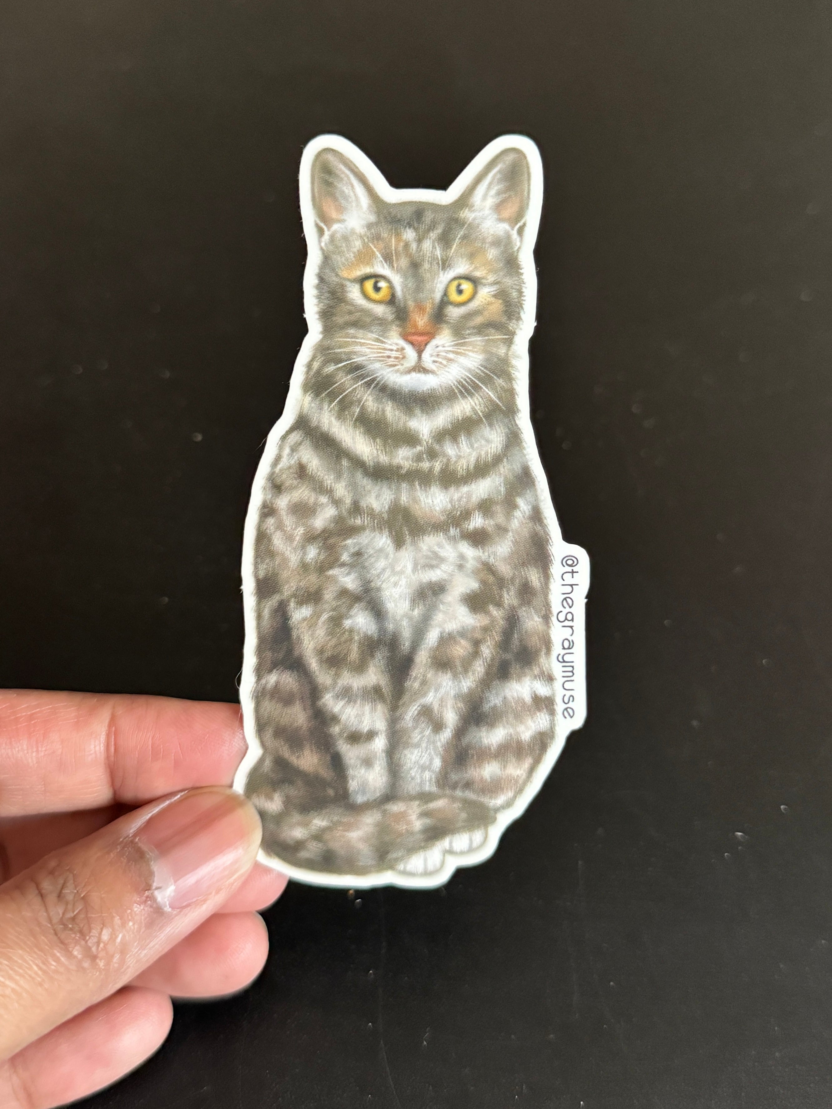 Brown Tabby Cat Matte Sticker – The Gray Muse