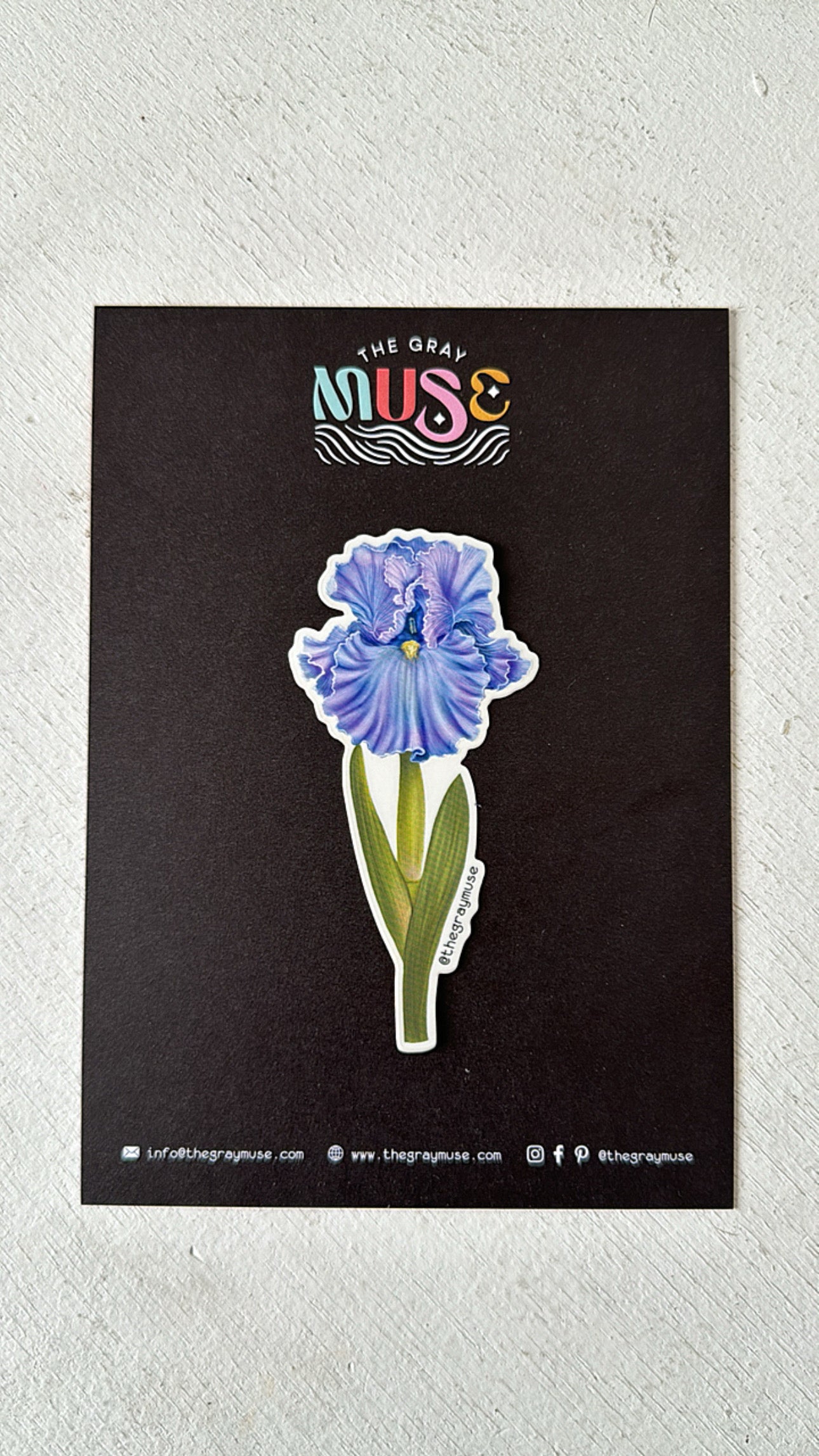 Bearded Iris (Blue) Floral Matte Sticker – The Gray Muse
