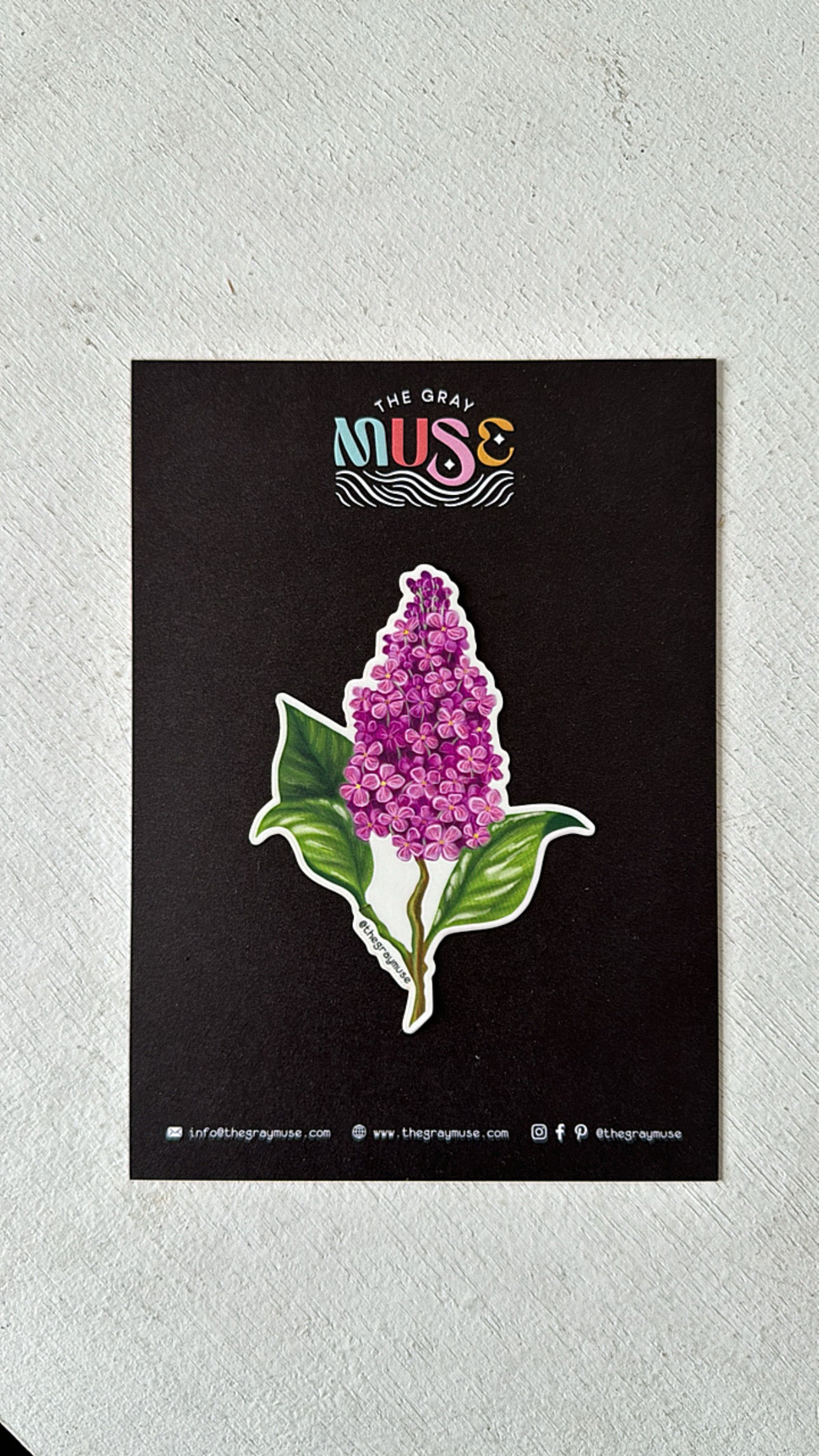 Lilac Floral Matte Sticker – The Gray Muse