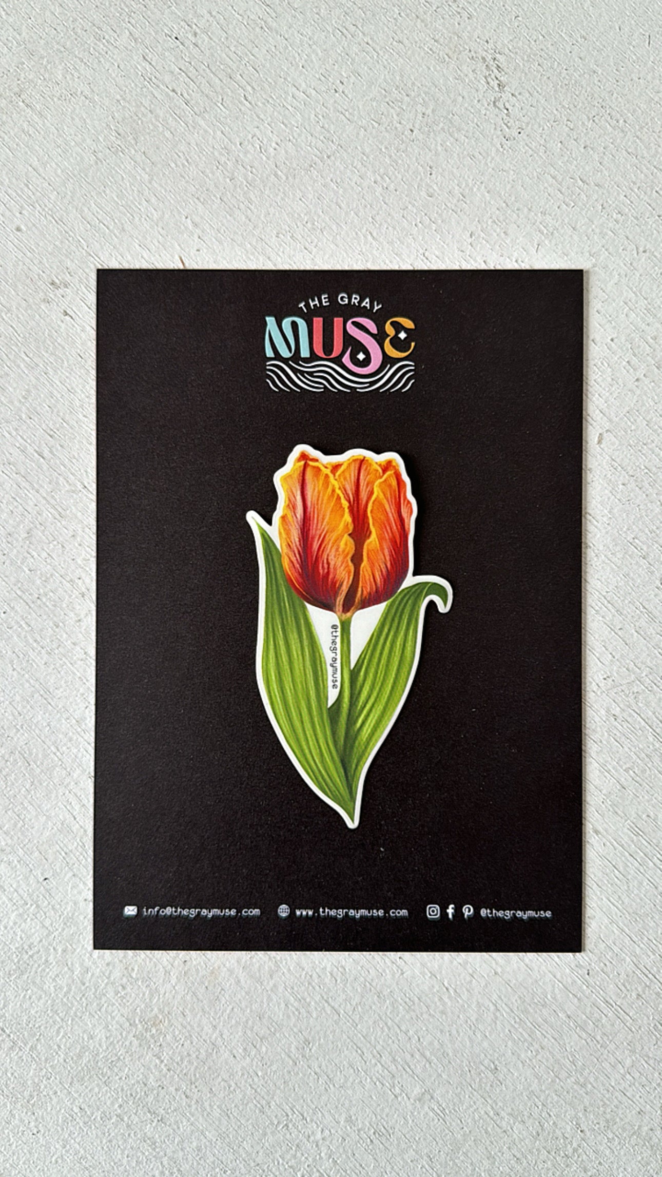 Tulip Floral Matte Sticker – The Gray Muse