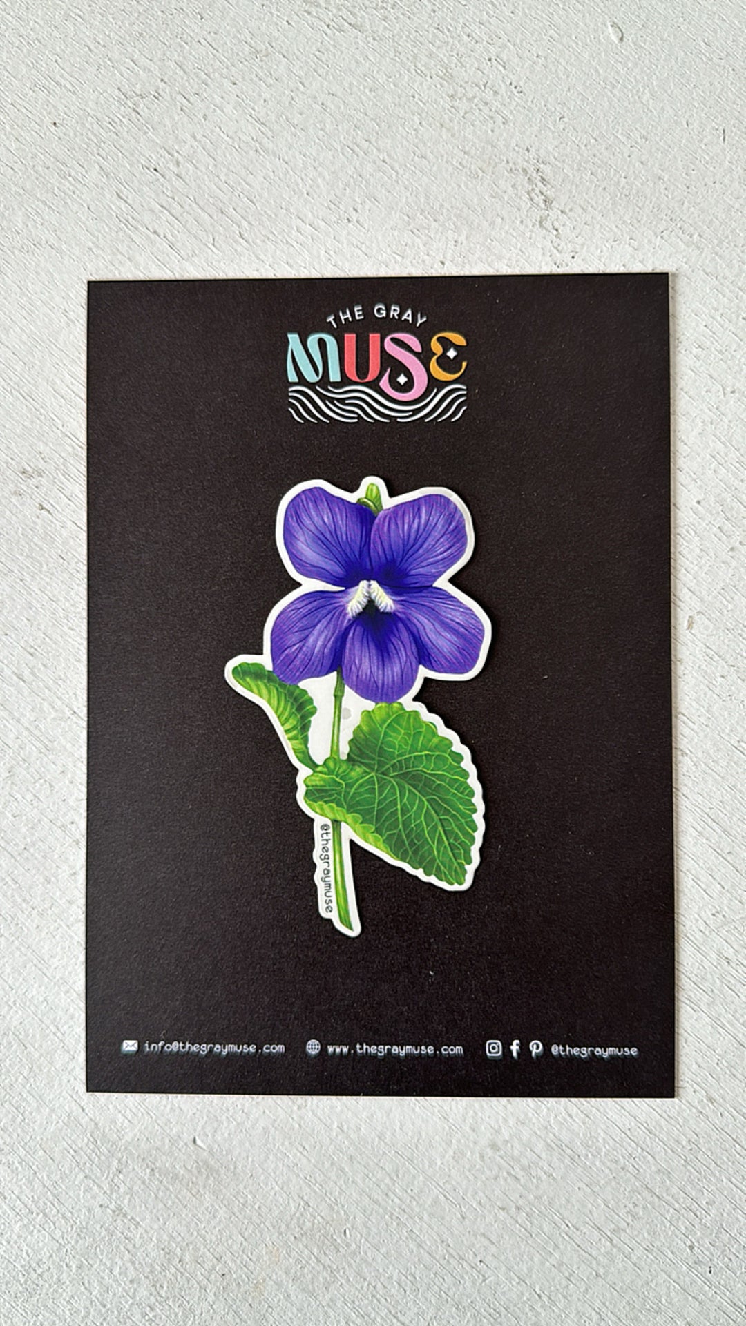 Violet Floral Matte Sticker – The Gray Muse