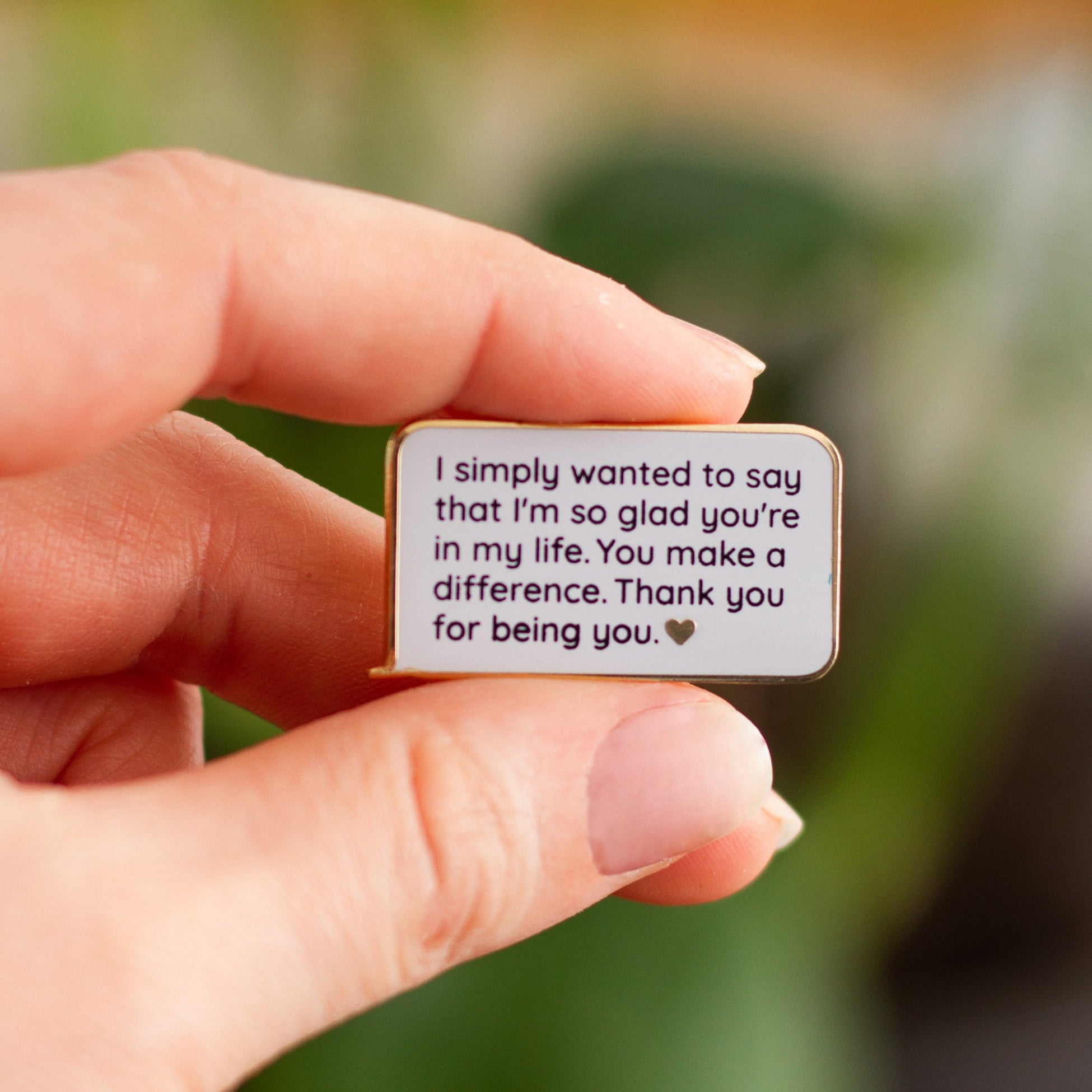 Incoming Text Thank You Enamel Pin | The Gray Muse - Pin Gift Shop