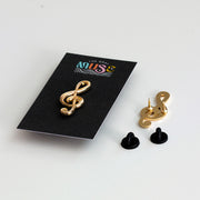 Treble Clef Music Symbol Enamel Pin | The Gray Muse - Pin Gift Shop