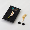 White Orchid Floral Enamel Pin | The Gray Muse - Pin Gift Shop