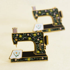 Sewing Machine Interactive Enamel Pin | The Gray Muse - Pin Gift Shop