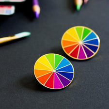 Rainbow Color Wheel Enamel Pin | The Gray Muse - Pin Gift Shop