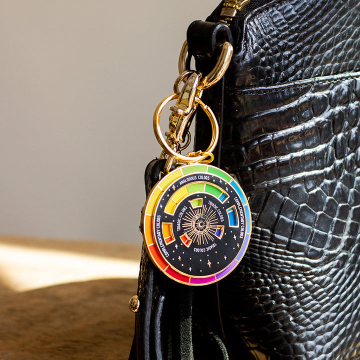 Color Wheel Interactive Spinner Enamel Keychain | The Gray Muse - Pin ...