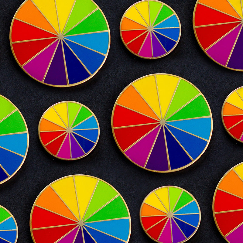 Mini Rainbow Color Wheel Enamel Pin | The Gray Muse - Pin Gift Shop