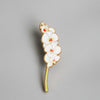 White Orchid Floral Enamel Pin | The Gray Muse - Pin Gift Shop